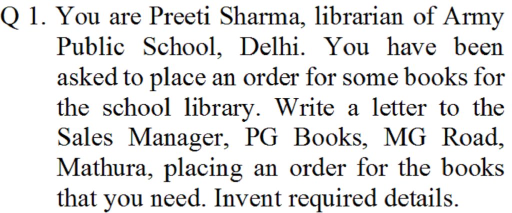 Formal Letter – Placing Order Example 1 – VR SOLVER